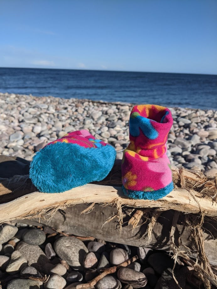 Bootie pink flower – Joa-Toa